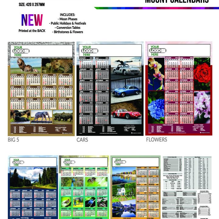 Standard Mount A3 Calendar – Fine Art Printers